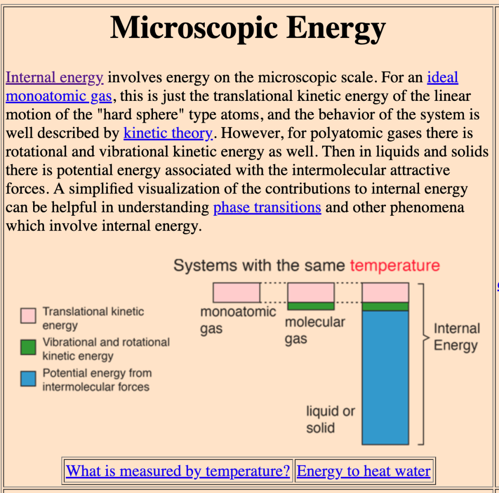 Thermal Energy and Internal Energy – e=mc2andallthat