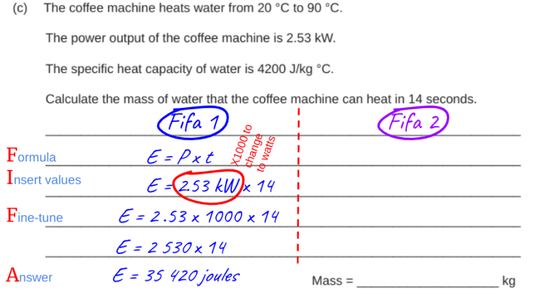 Physics Six Mark Calculation Question? Give it the old FIFA-One-Two! – e=mc2andallthat