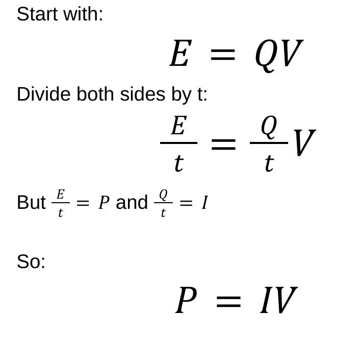 electrical power equations – e=mc2andallthat